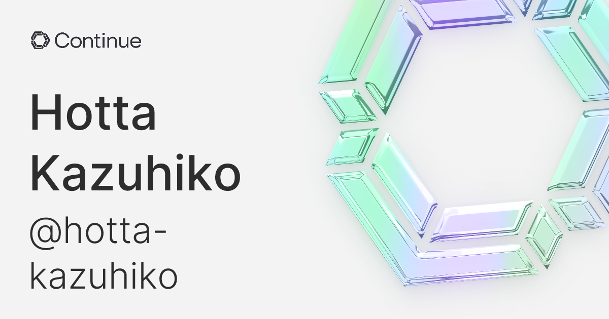 Continue • hotta-kazuhiko (Hotta Kazuhiko)