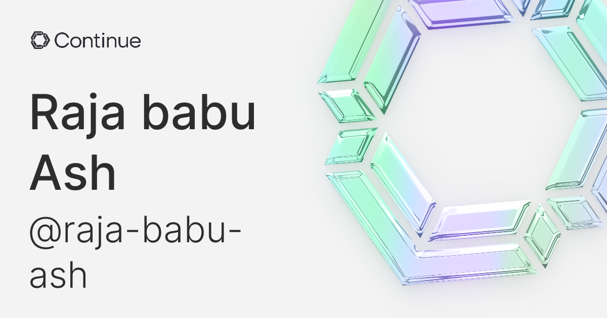 Continue • raja-babu-ash (Raja babu Ash)