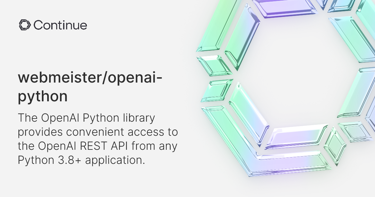 Continue • webmeister/openai-python
